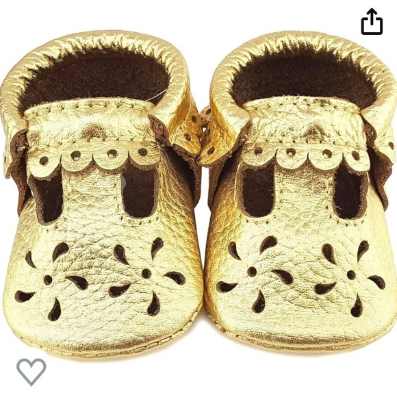 First Steps | Shoes | Shoes For First Walkers In Gold Leather | Poshmark